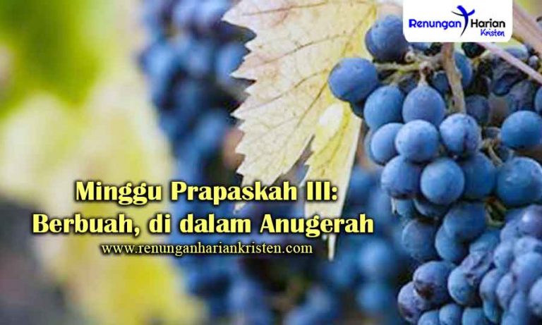 Minggu Prapaskah III: Berbuah di dalam Anugerah – Renungan Harian Kristen